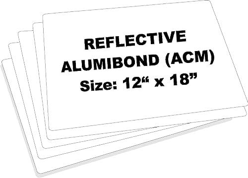 justsignframes Reflective Alumibond Metal Sign Blank - 12 x 18 White (5 ...