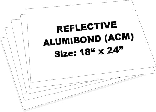justsignframes Reflective Alumibond Metal Sign Blank - 18 x 24 White (5 ...