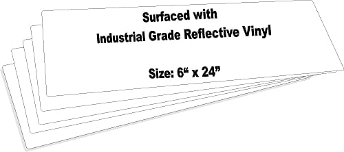 justsignframes Reflective Aluminum Metal Sign Blank - 6 x 24 White (5 ...