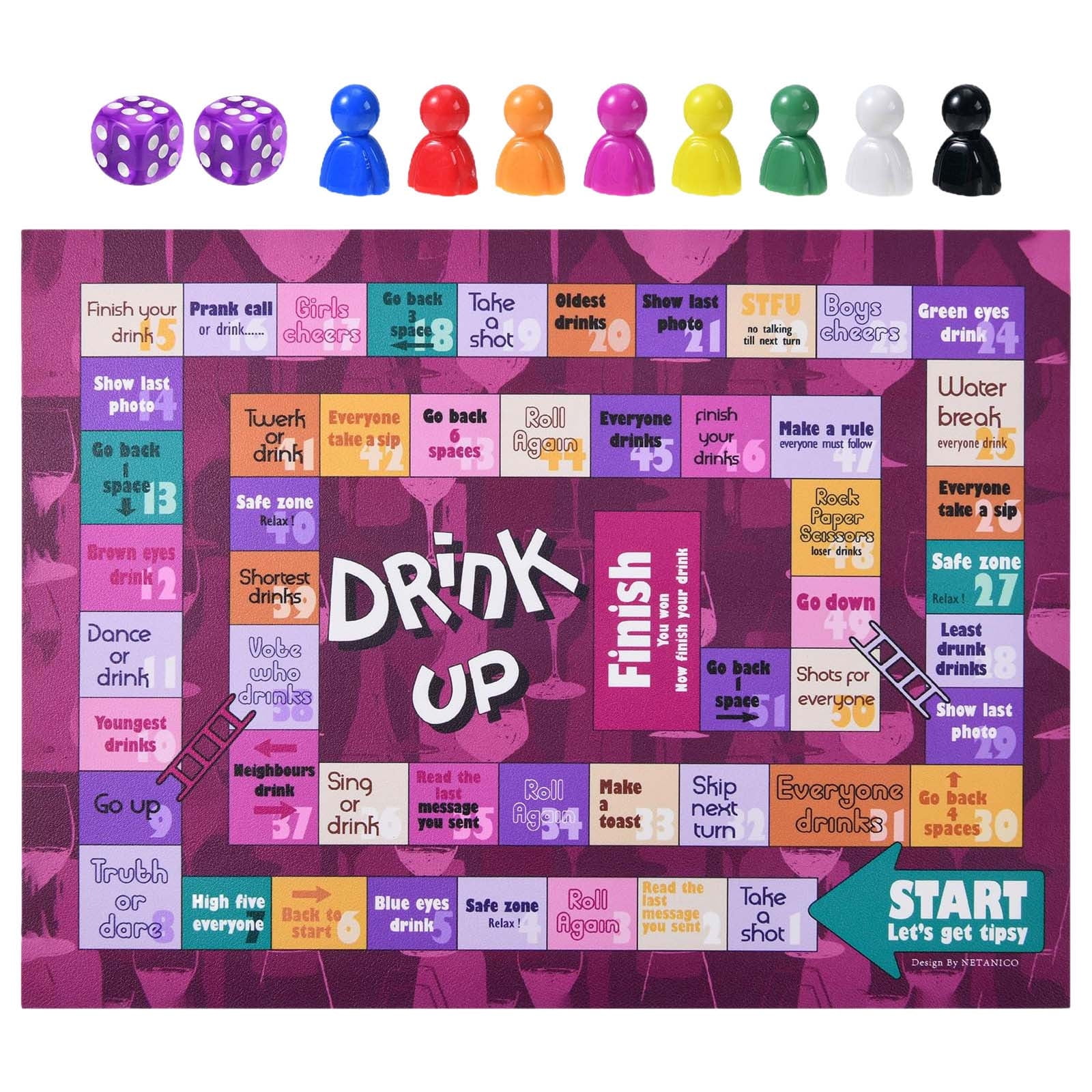 jw TEO Drinking Games | Tipsy Land Drinking Board Game,The Party Board ...