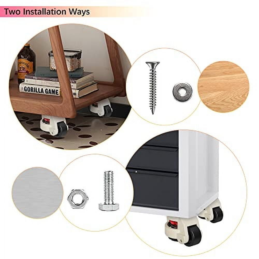 jxgzyy 4 Pcs Leveling Machine Casters Heavy Duty Retractable Workbench ...