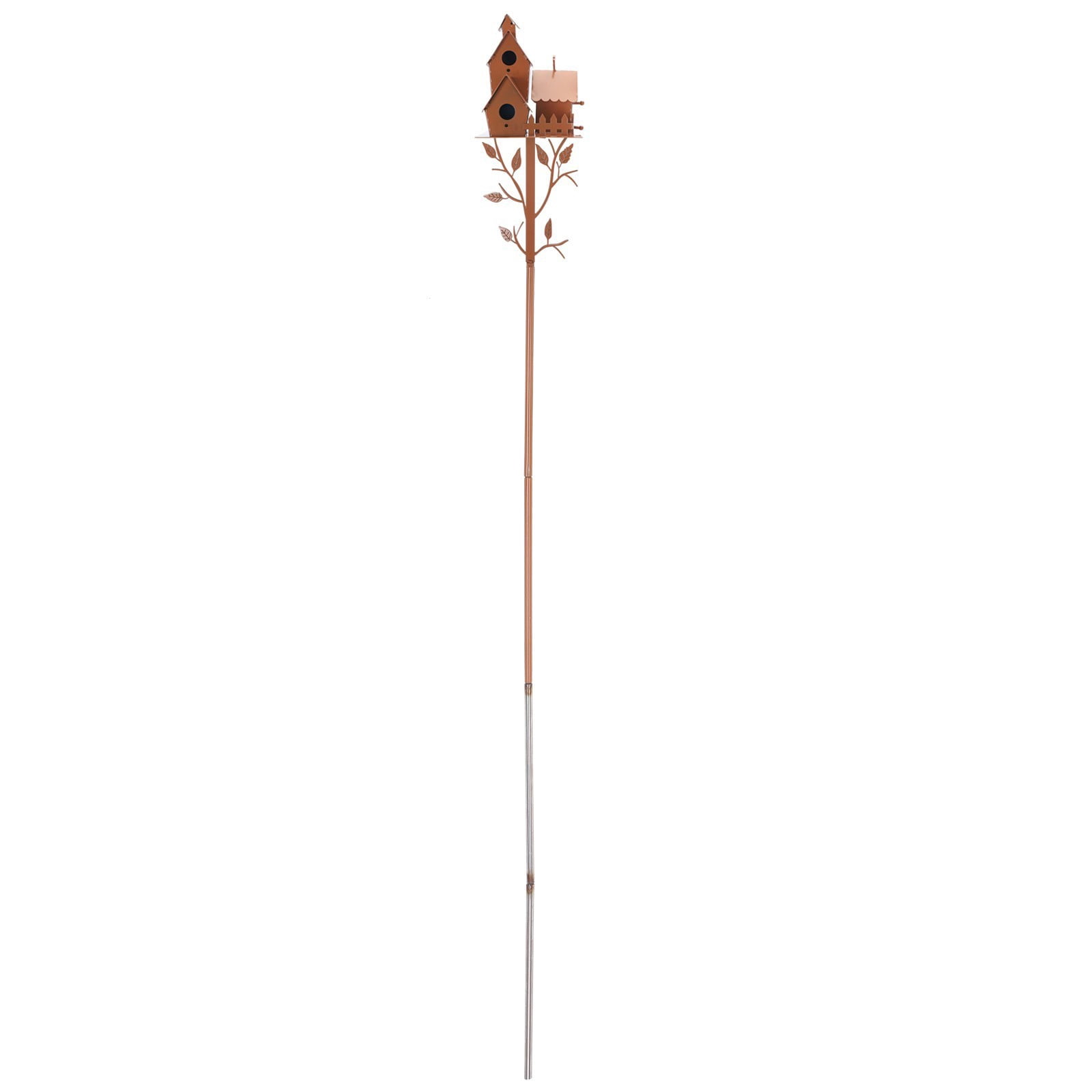 kaHgKids Bird Feeders Bird House with Pole Copper Cottage Bird House ...