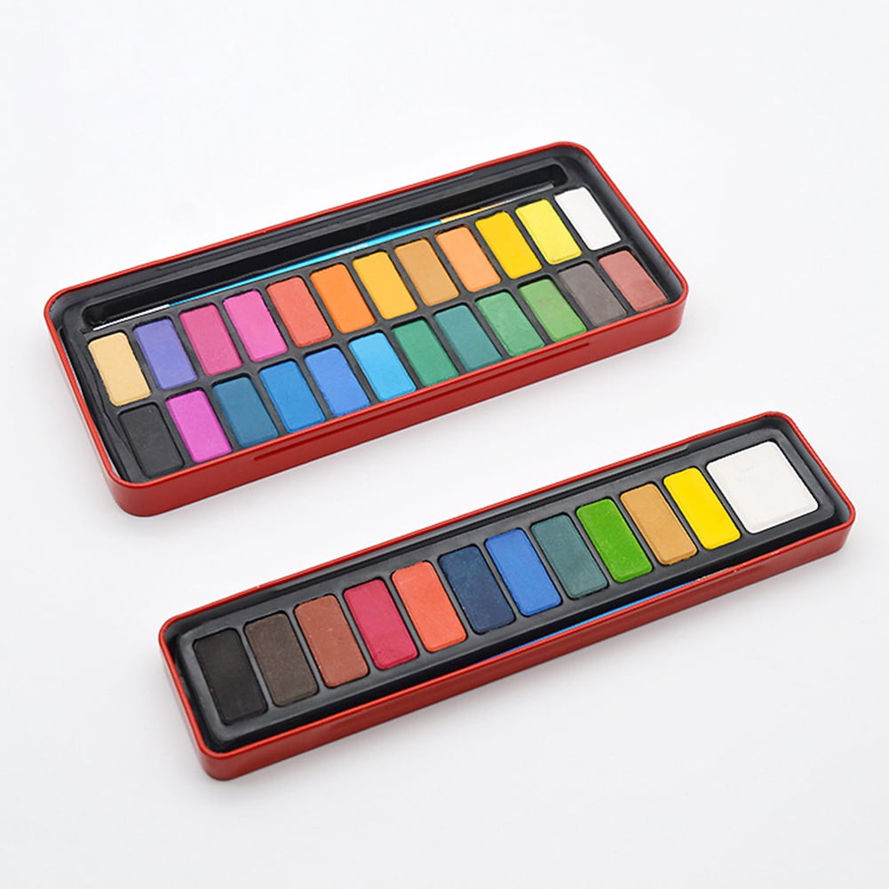 kaioher 12/18/24 Colors Portable Solid Pigment Watercolor Paints ...