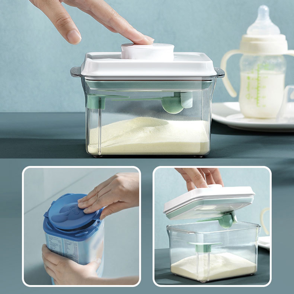 kaioher 1L Plastic Airtight Transparent Food Storage Can Grain Milk ...