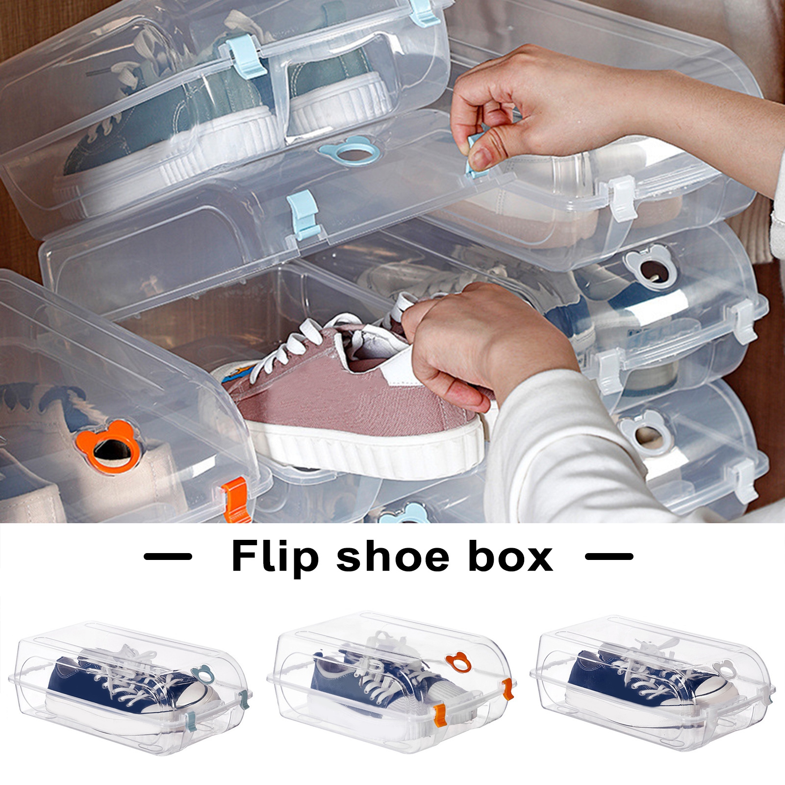kaioher Shoe Storage Box Protect Ventilation Holes Design Transparent ...