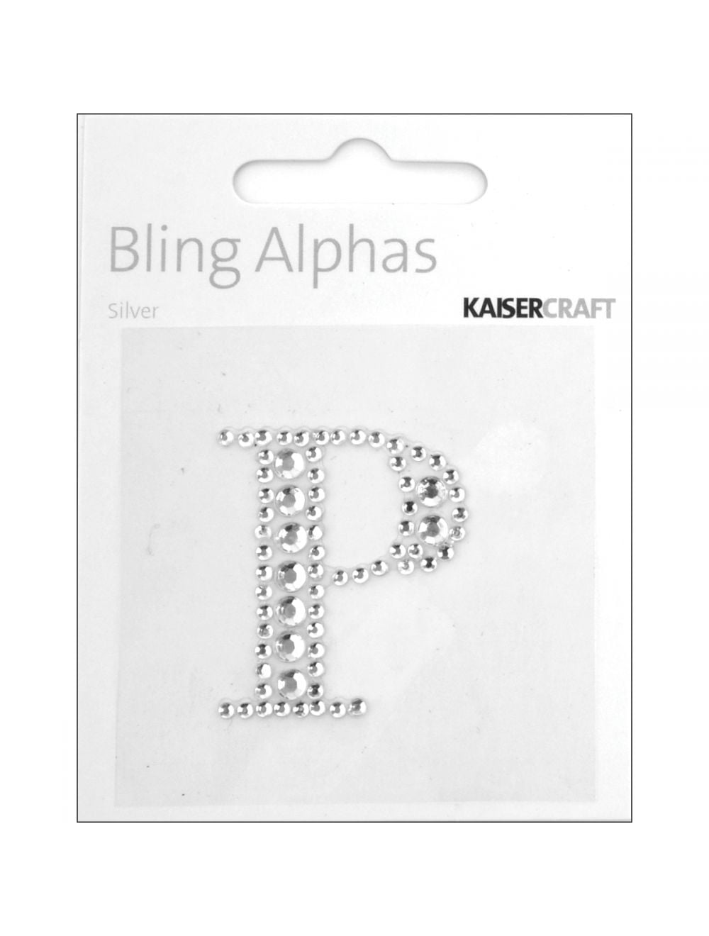 kaiser craft Bling Alphas Collection Self Adhesive Monogram Letter P ...