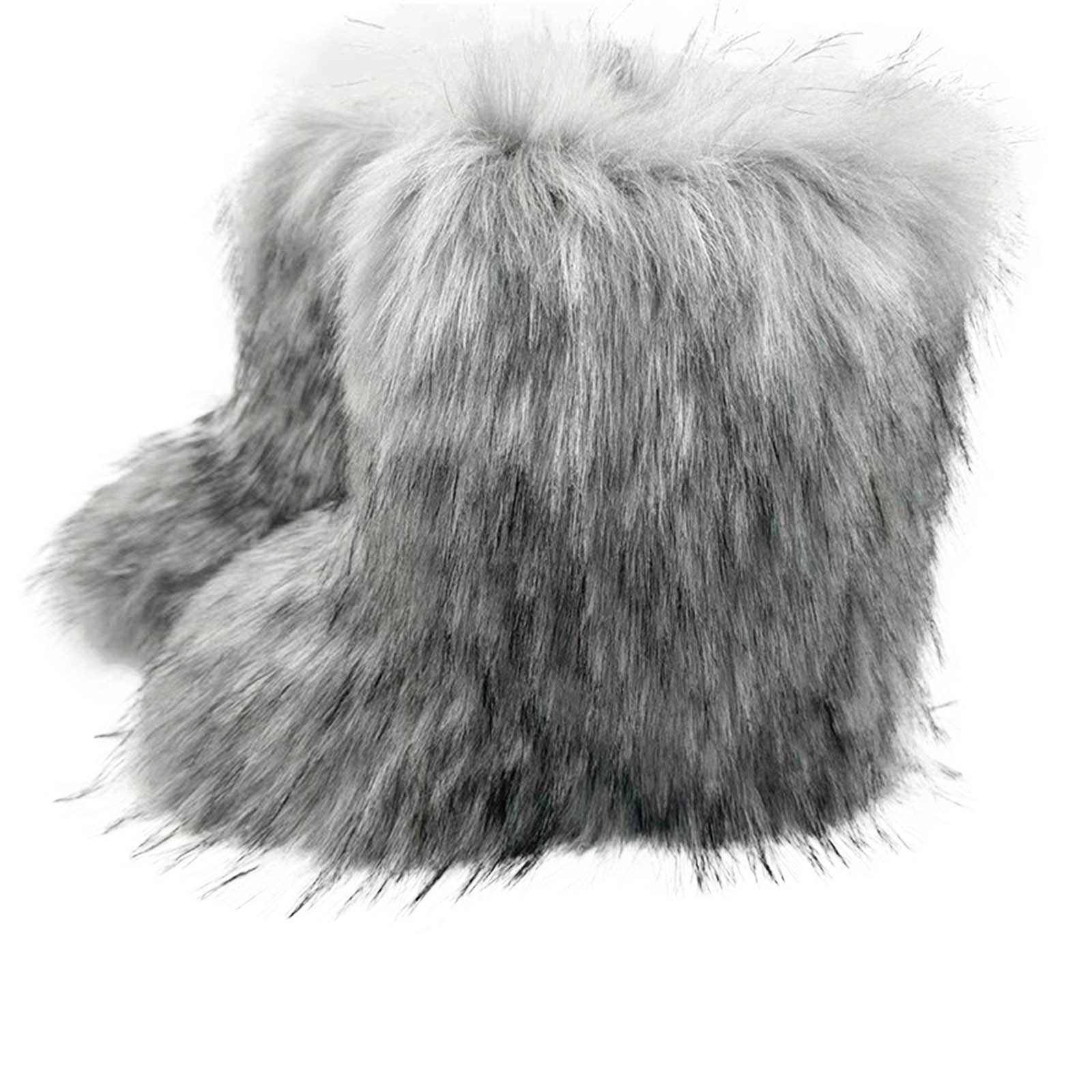 kakina CMSX Women's Faux fur Plush Boot,Fashion Furry Fluffy ...