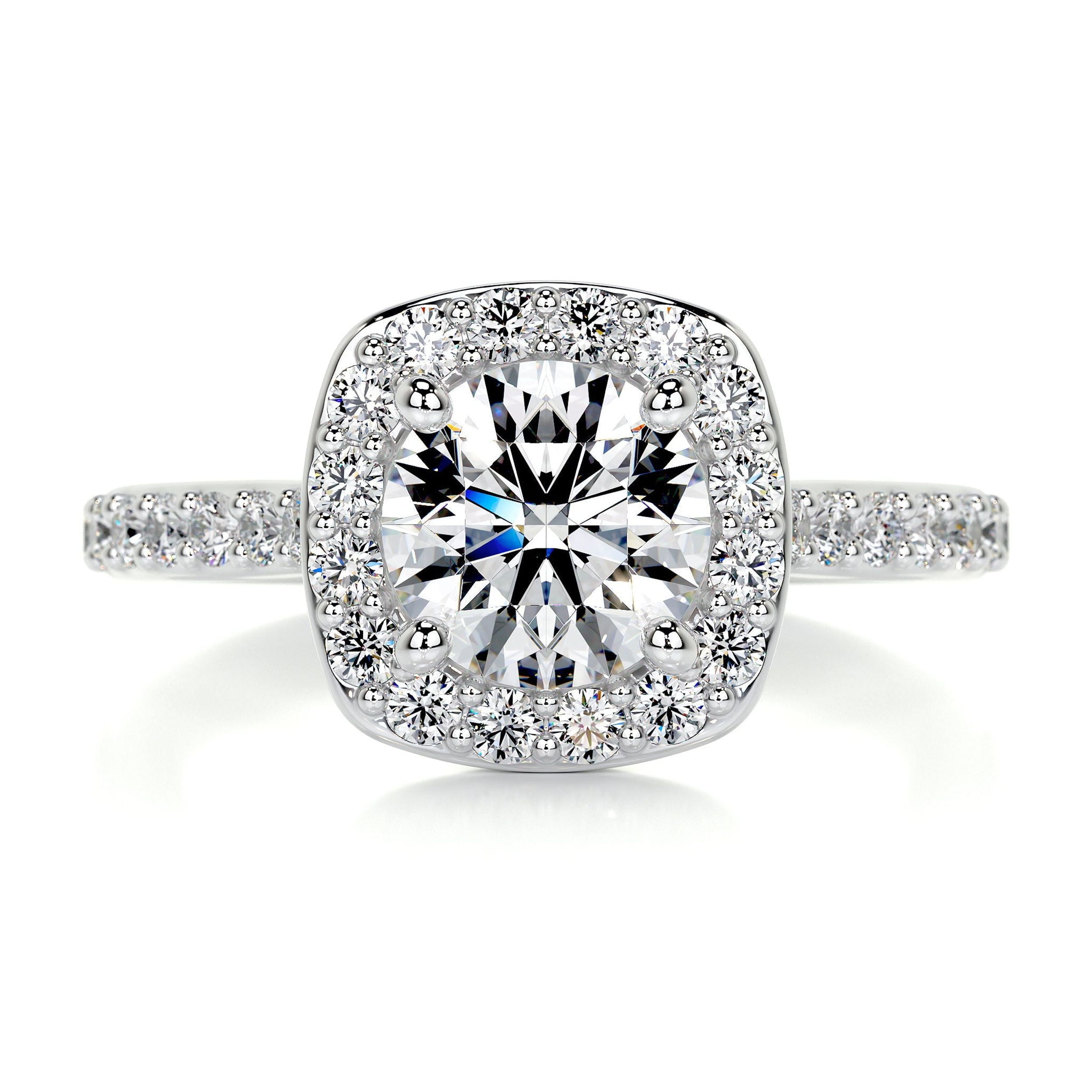 kalapi Jewel 14K White Gold Plated Diamond Ring for Her - Round Cut ...