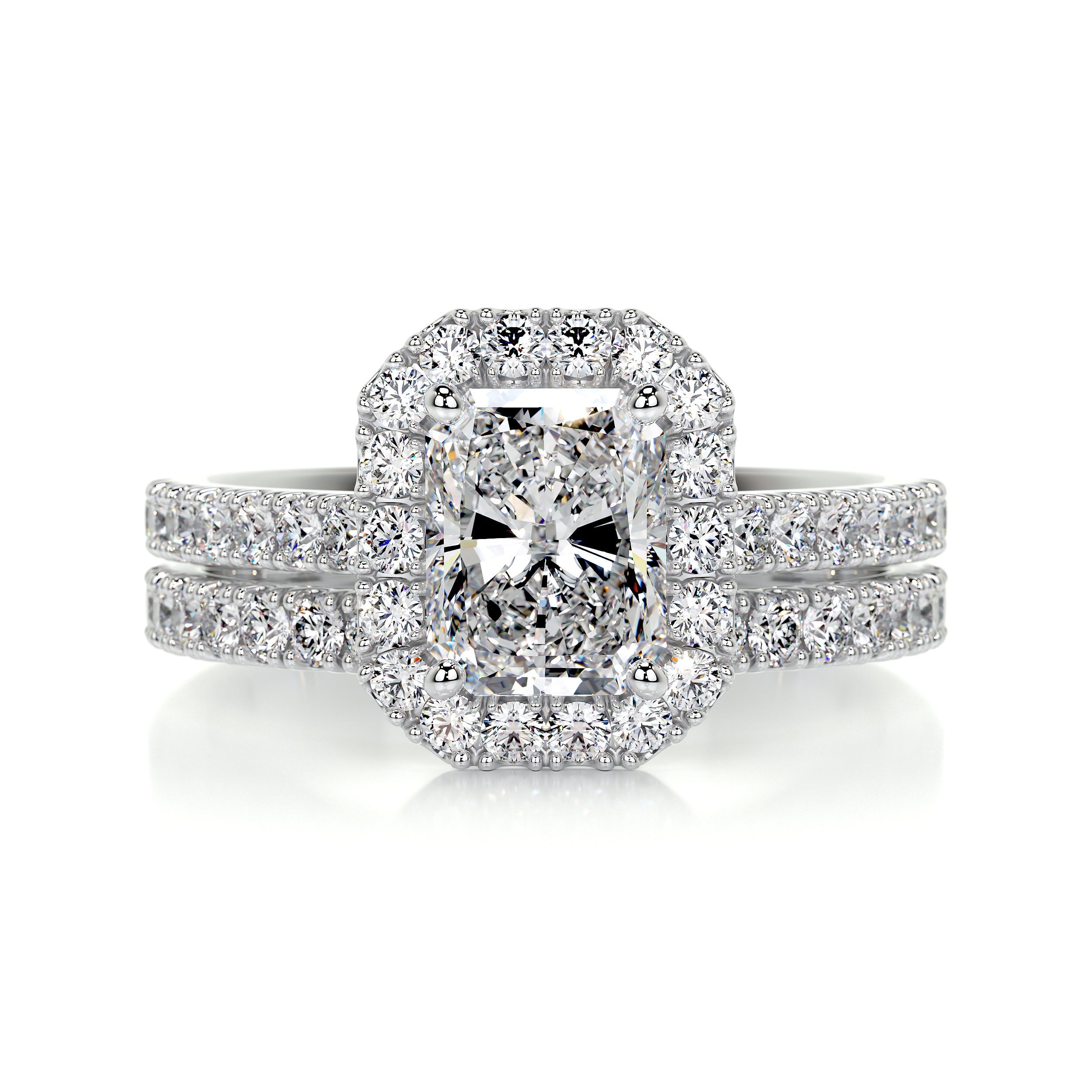 kalapi Jewel Wedding Ring - 14K White Gold Plated Diamond Ring ...
