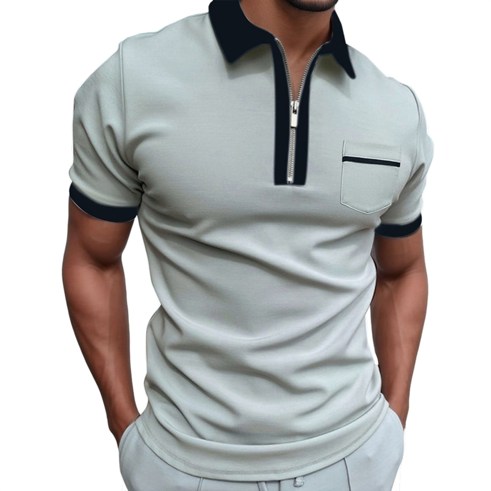 kamemi Polo Shirts for Men Polo Shirts for Men Short Sleeve Soft Cotton ...