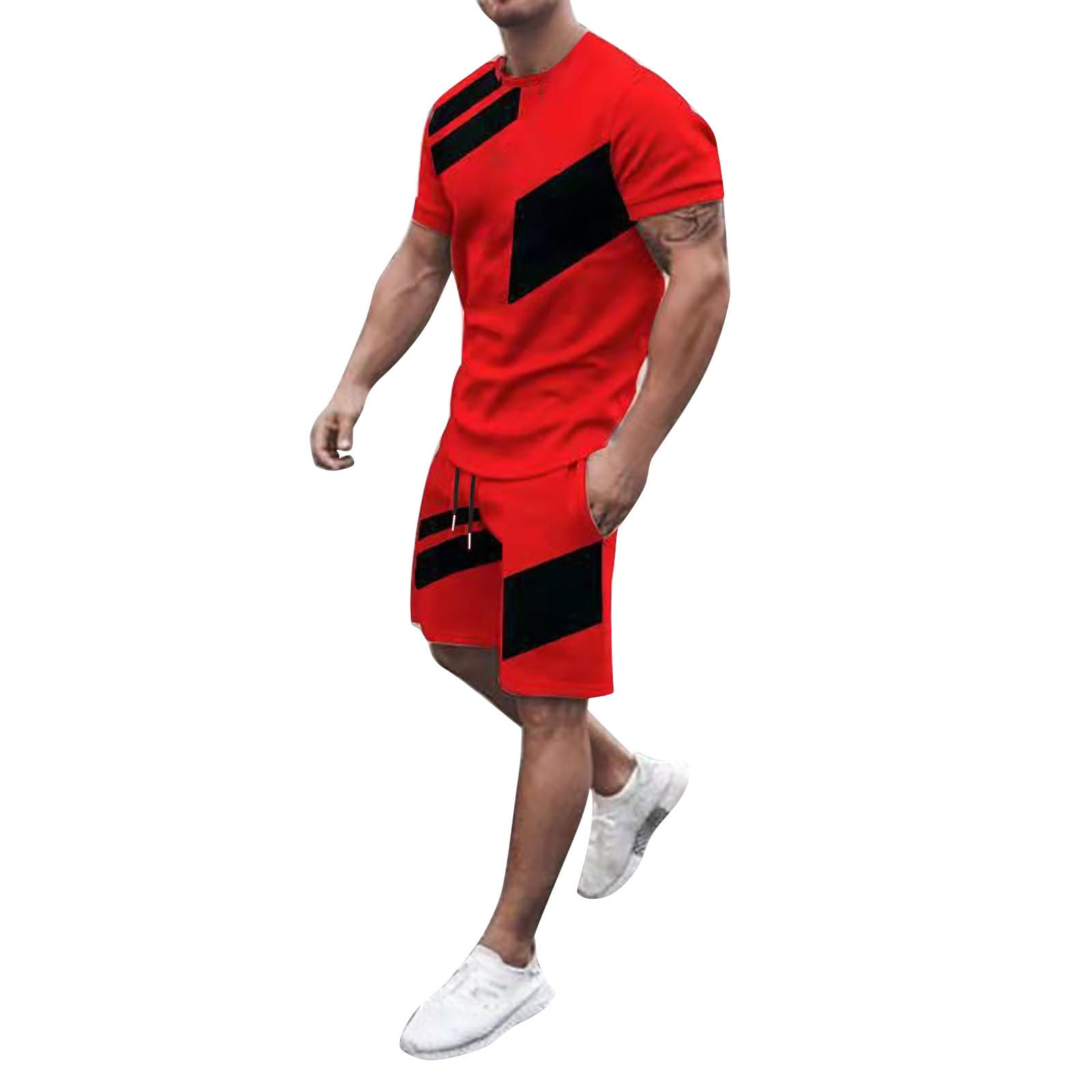 kamemir 2 Piece Set for Men Men's short sets outfits 3 piece summer ...
