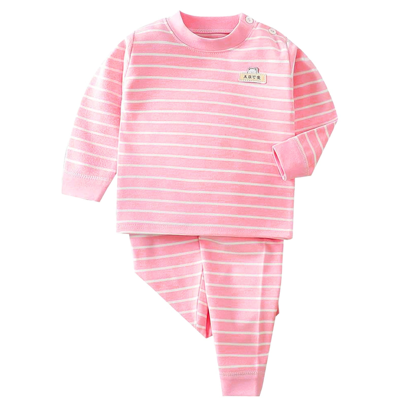 kamemir Baby Boy Girl Cotton Stripe Print Paj𝐚ma Sets Toddler Sl𝐞epwear ...