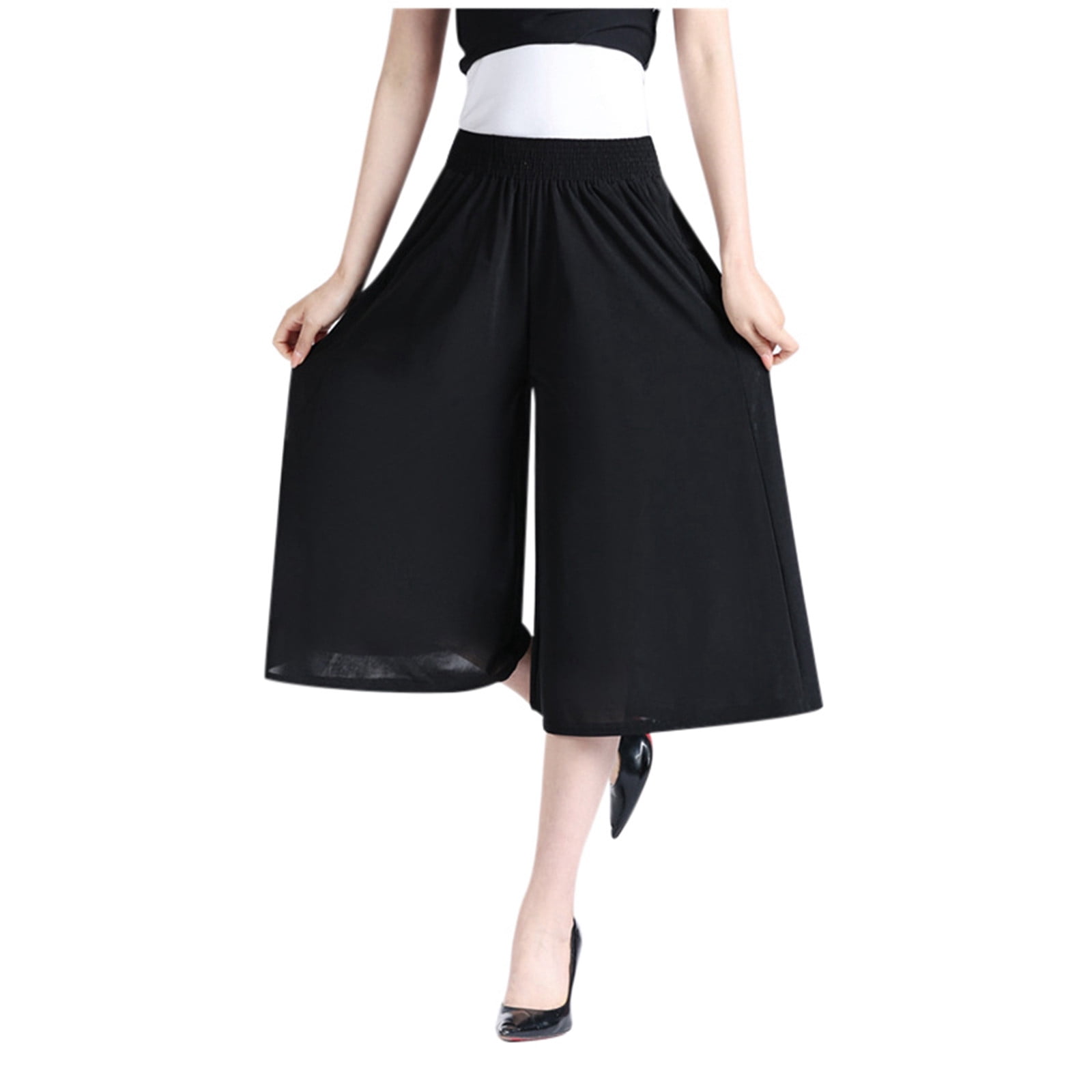 kamemir Culottes - Wide Leg Culottes for Women High Waist Wide Leg ...