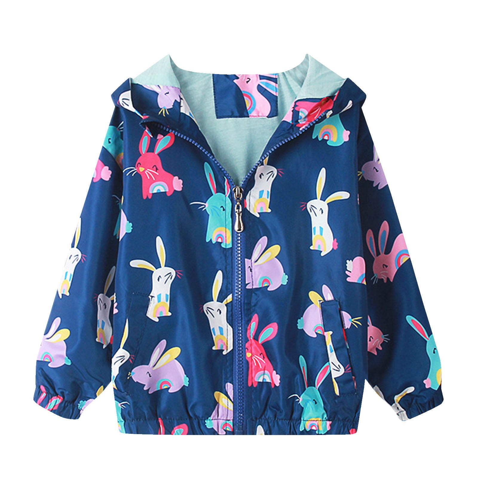 kamemir Girls Rain Jacket Lightweight Waterproof Hooded Cotton Lined ...