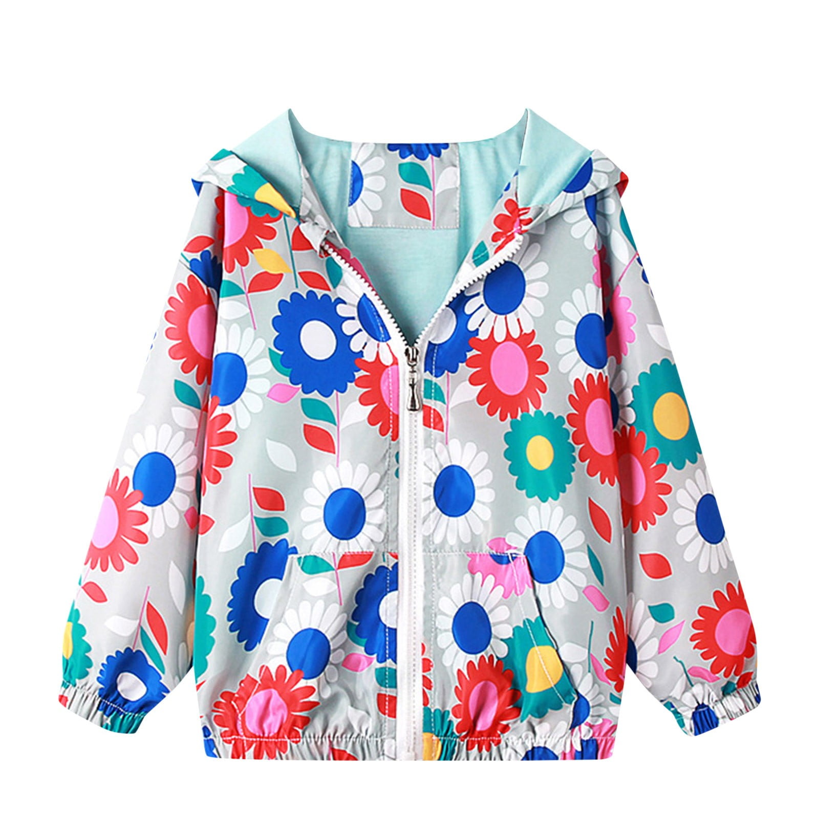 kamemir Girls Rain Jacket Lightweight Waterproof Hooded Cotton Lined ...