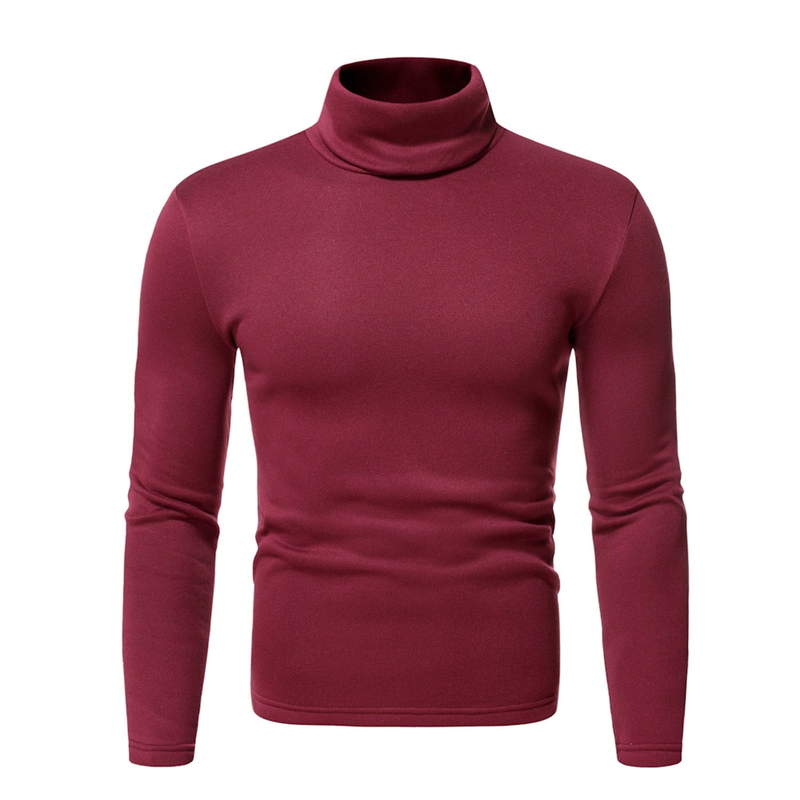 kamemir Gold Turtleneck Shirt Men Neck Cotton Long Sleeve Undershirts ...