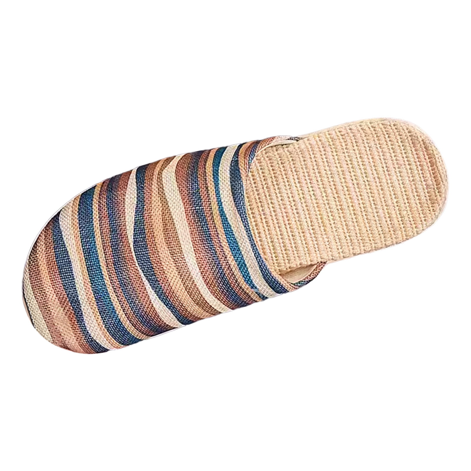 kamemir Men Slippers Men's Pile Lined Hardsole Slipper(Linen,10.5 ...