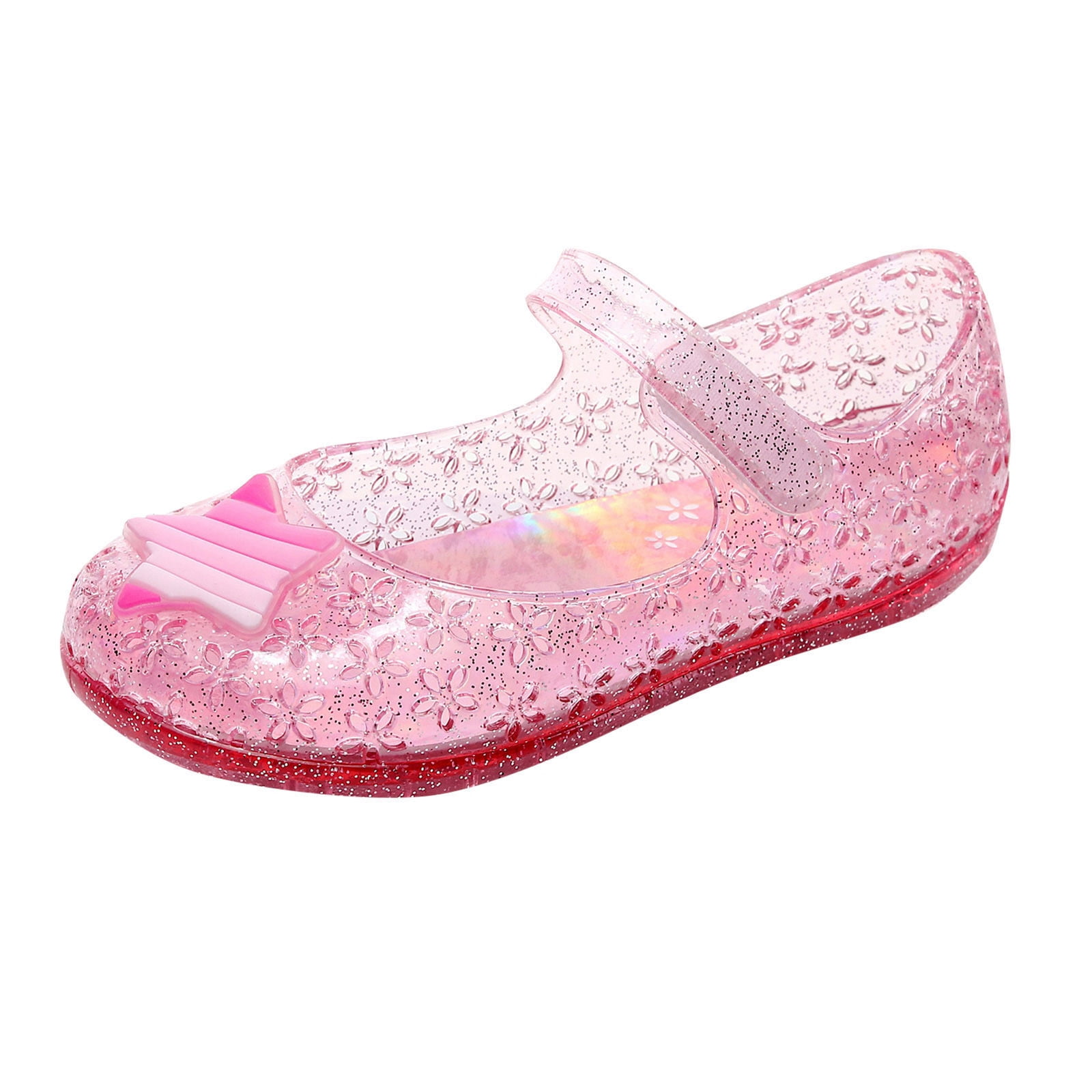 kamemir Princess Jelly Flats Shoes, Birthday Party Dress Up Sandals for ...