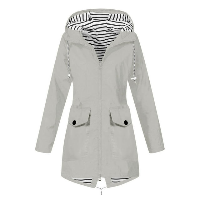 Kamemir Rain Jacket Womens Waterproof Windbreaker Jacket With Hood