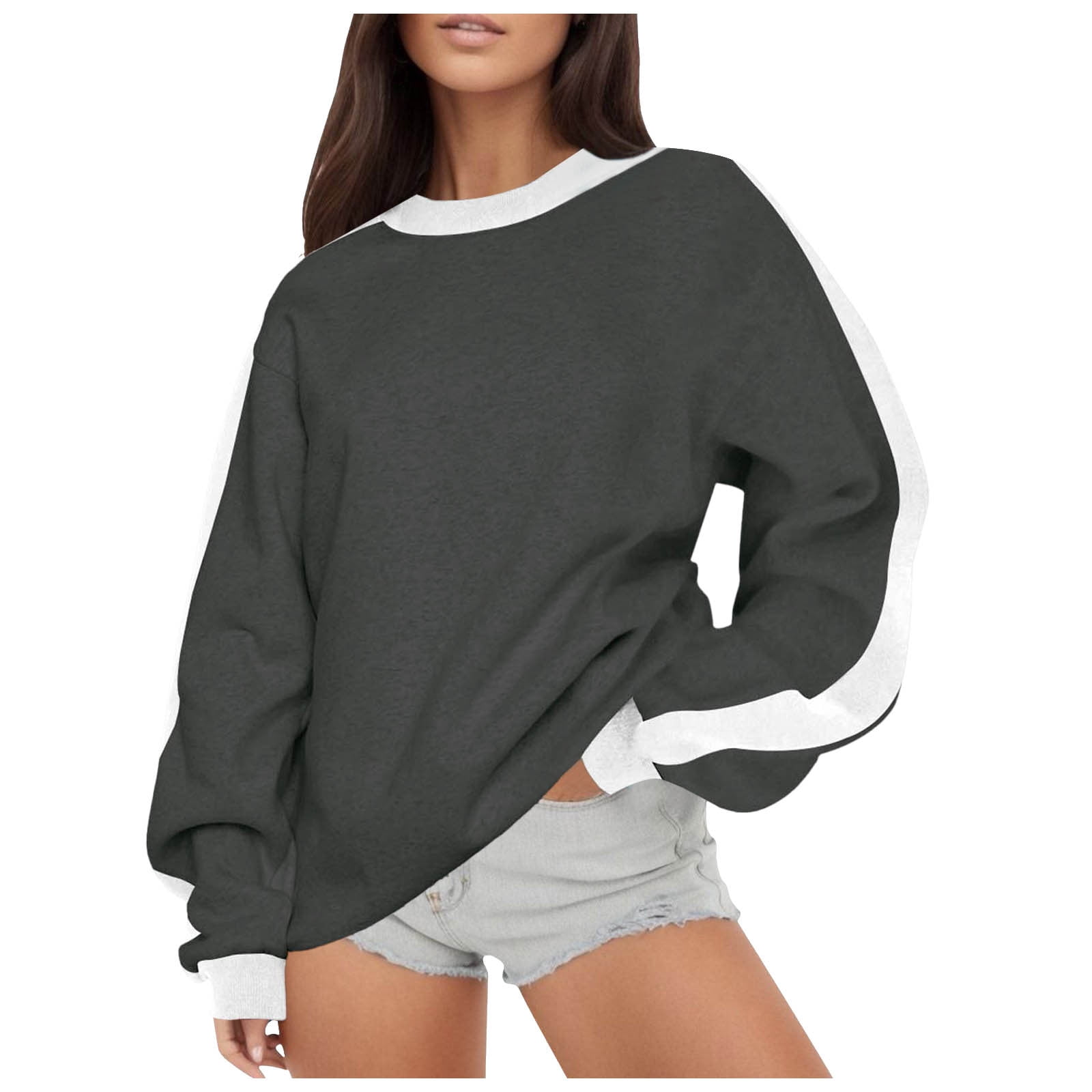 kamemir Sweatshirt Women Womens Oversized Sweatshirts Hoodies Crew Neck ...