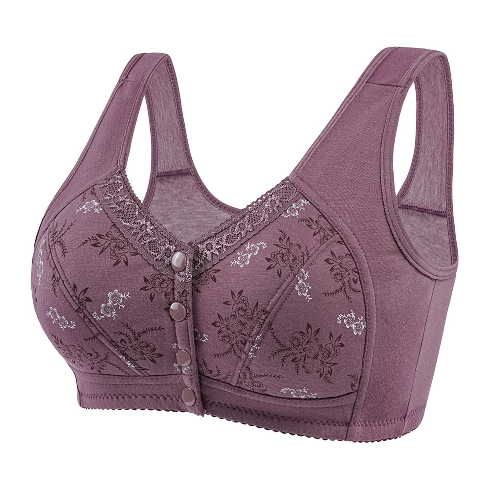 kamemir Underwire Bra Snap Front Bra Women Front Closure Bras No ...