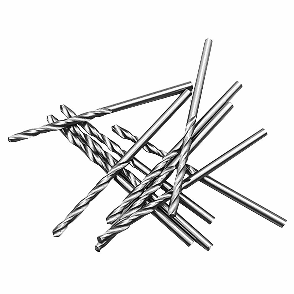 kanaroous 10Pcs 1.5-2mm Extra Long HSS Straight Shank Twist Spiral Wood ...