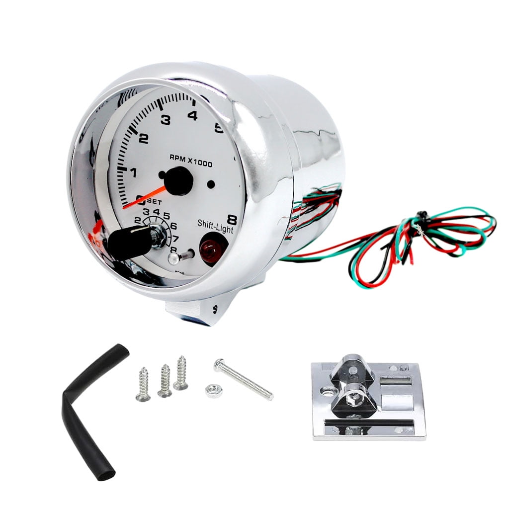 kanaroous 12V Car 3.75Inch Tachometer Tacho Gauge Gauge with 7 LED ...