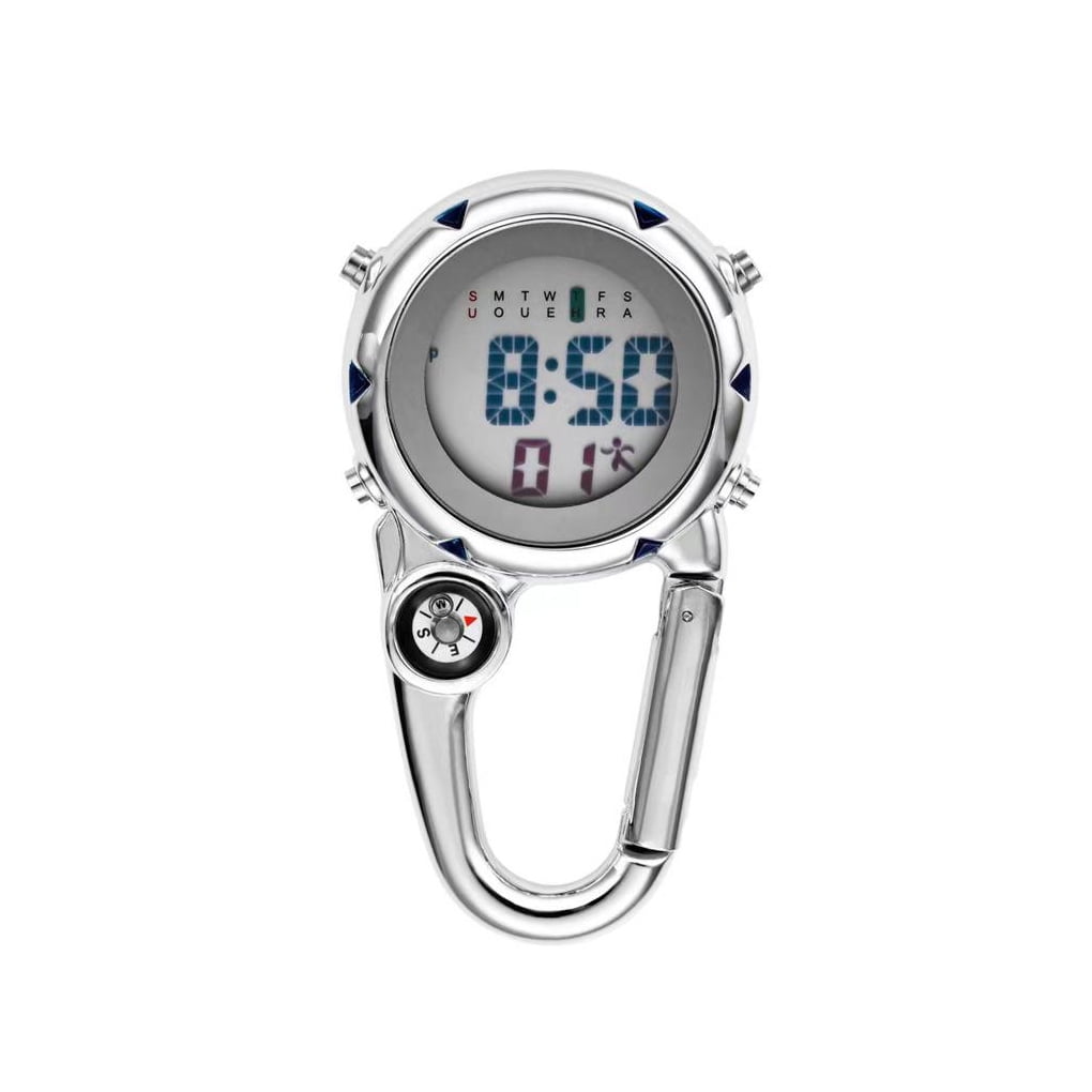 kanaroous Digital Carabiner Clip Watches Hook Clock Luminous Multi ...