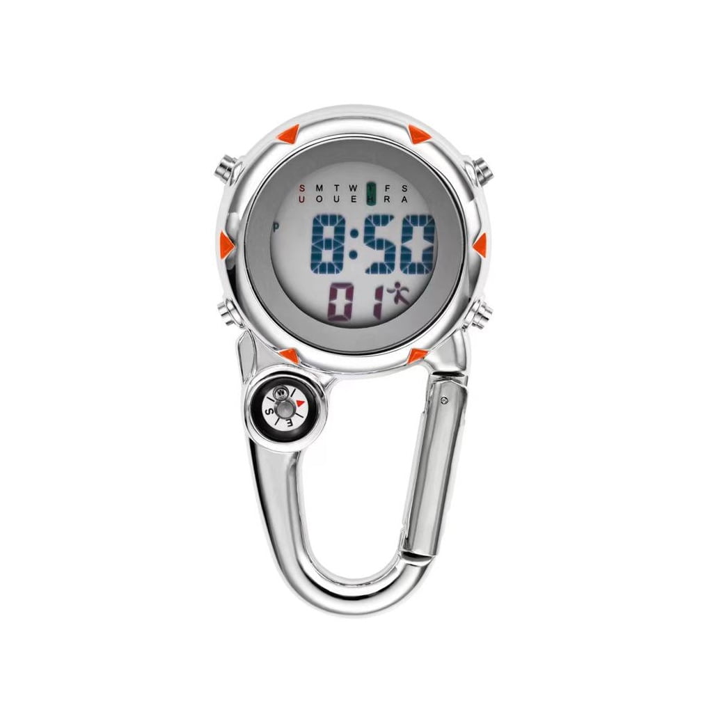 kanaroous Digital Carabiner Clip Watches Hook Clock Luminous Multi ...