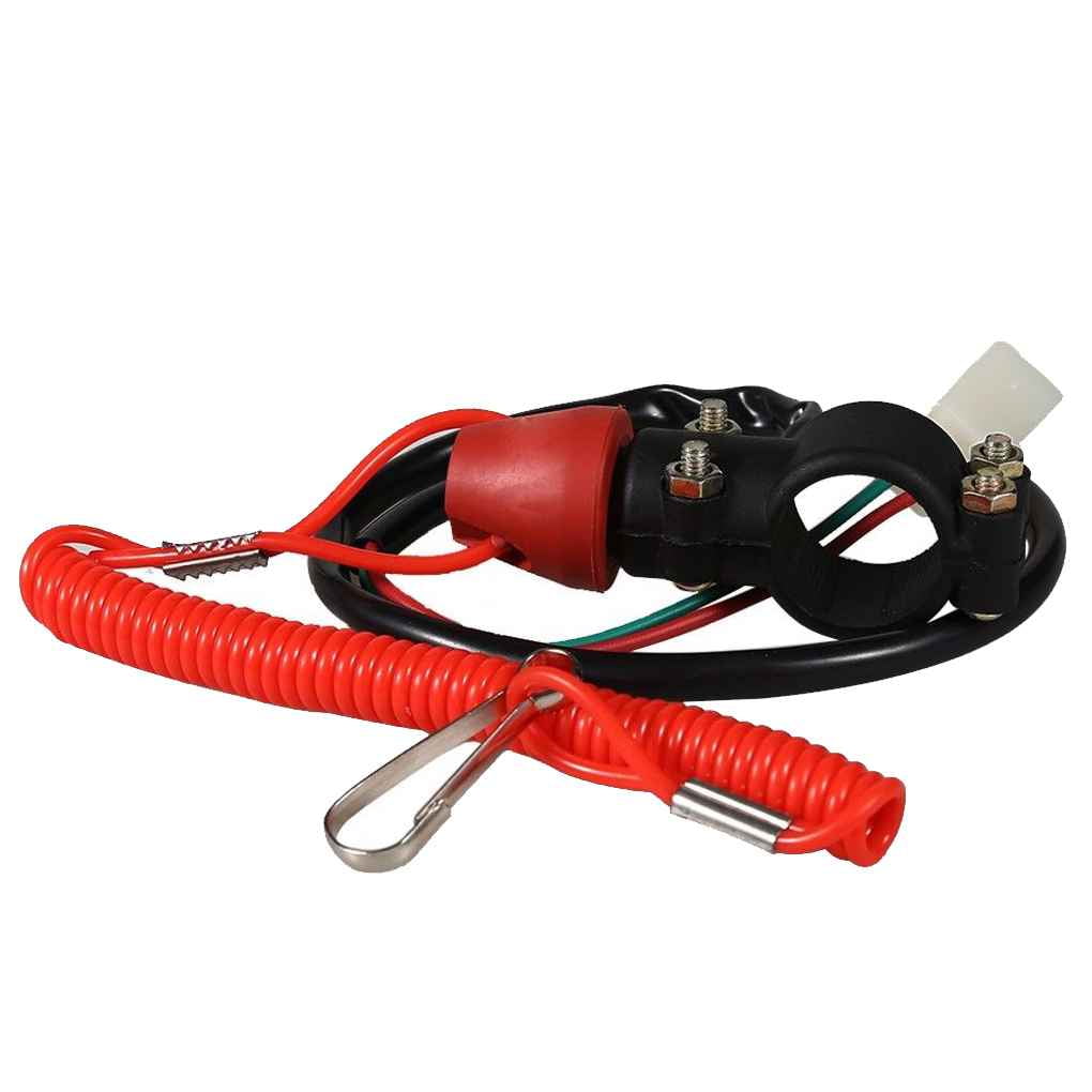 kanaroous Motorcycle Quad ATV Motorbike Engine Stop Tether Engine Stop Closed Kill Switch Push ...