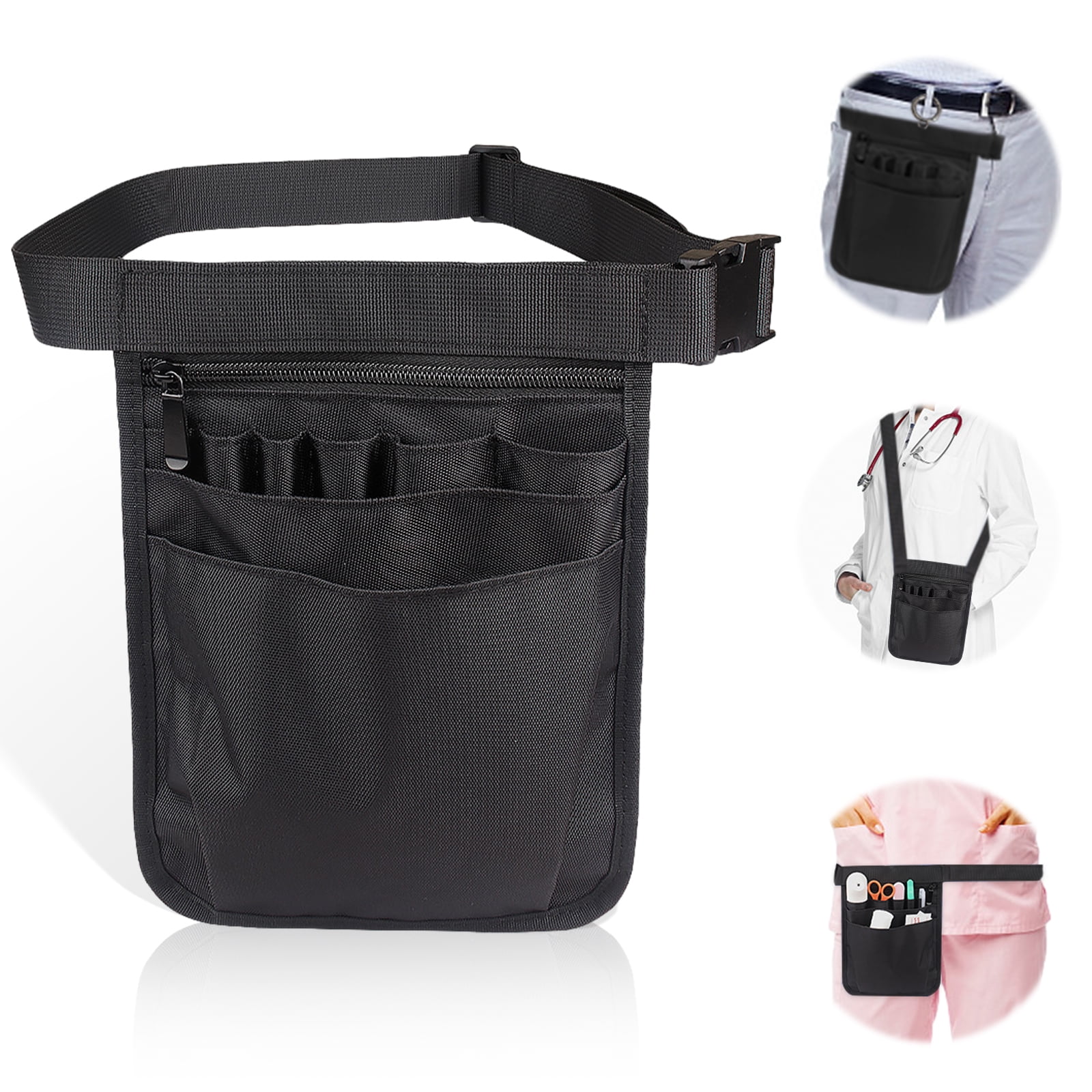 kanaroous Waist Bag Nylon Large Capacity Adjustable Buckle Belt Bags ...