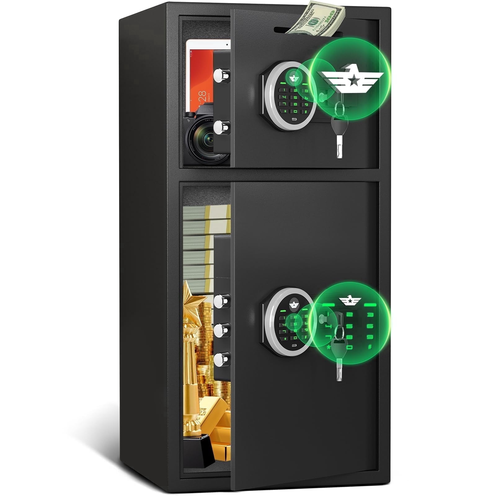 Karbeen Digital Keypad Home Safe, 6.0 Cu ft Large Safe Box with Deposit ...