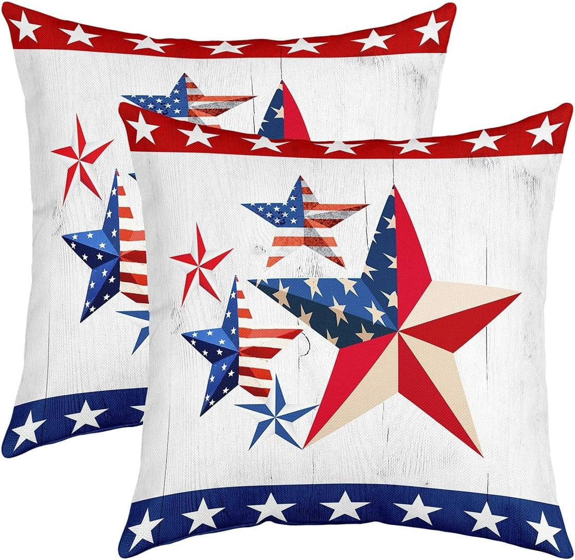 kareou Western Texas Star Pillow Case Cover 18"x18" Pack of 2 ...