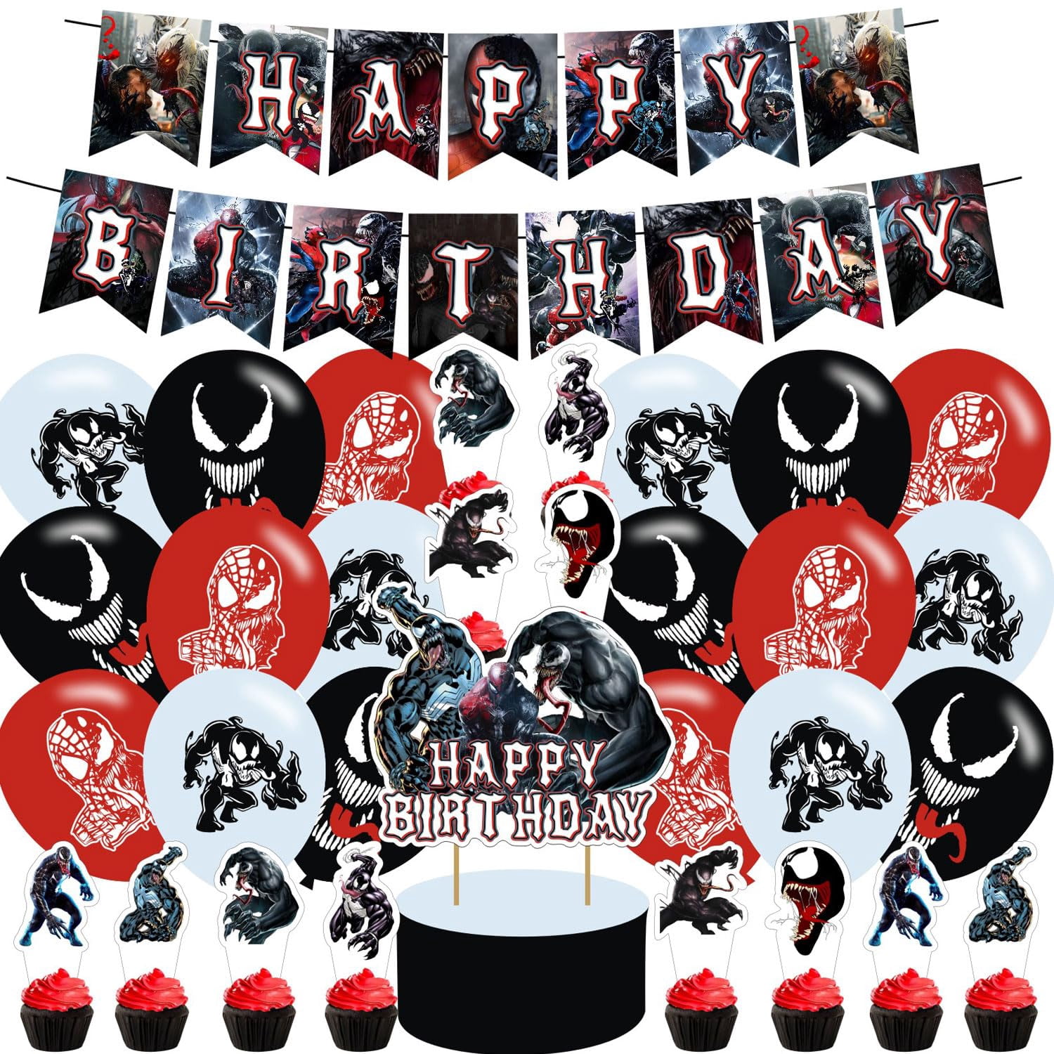karg 𝘝𝘦𝘯𝘰𝘮 Birthday Decorations 𝘝𝘦𝘯𝘰𝘮 3 Party MDH1Supplies Include ...