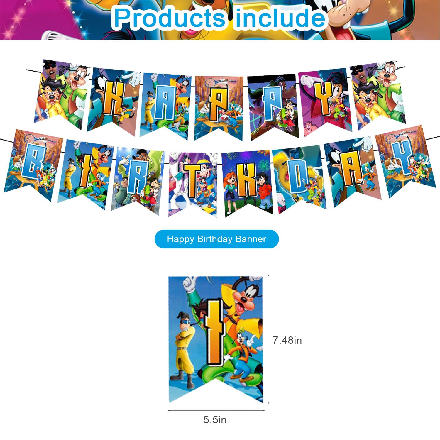 karg A Goofy AJH3 Movie Birthday DecorationsA Goofy Movie Party ...