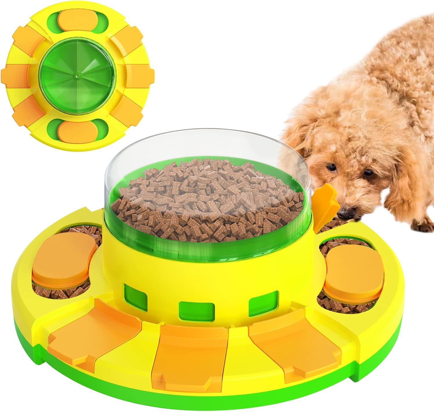 karymi 2-in-1 Dog Puzzle Toy Mental Stimulation Treat Dispenser Feeder ...