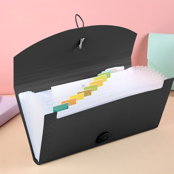 karymi A6 Mini Accordion File Folder with 13 Colorful Sections, Plastic ...