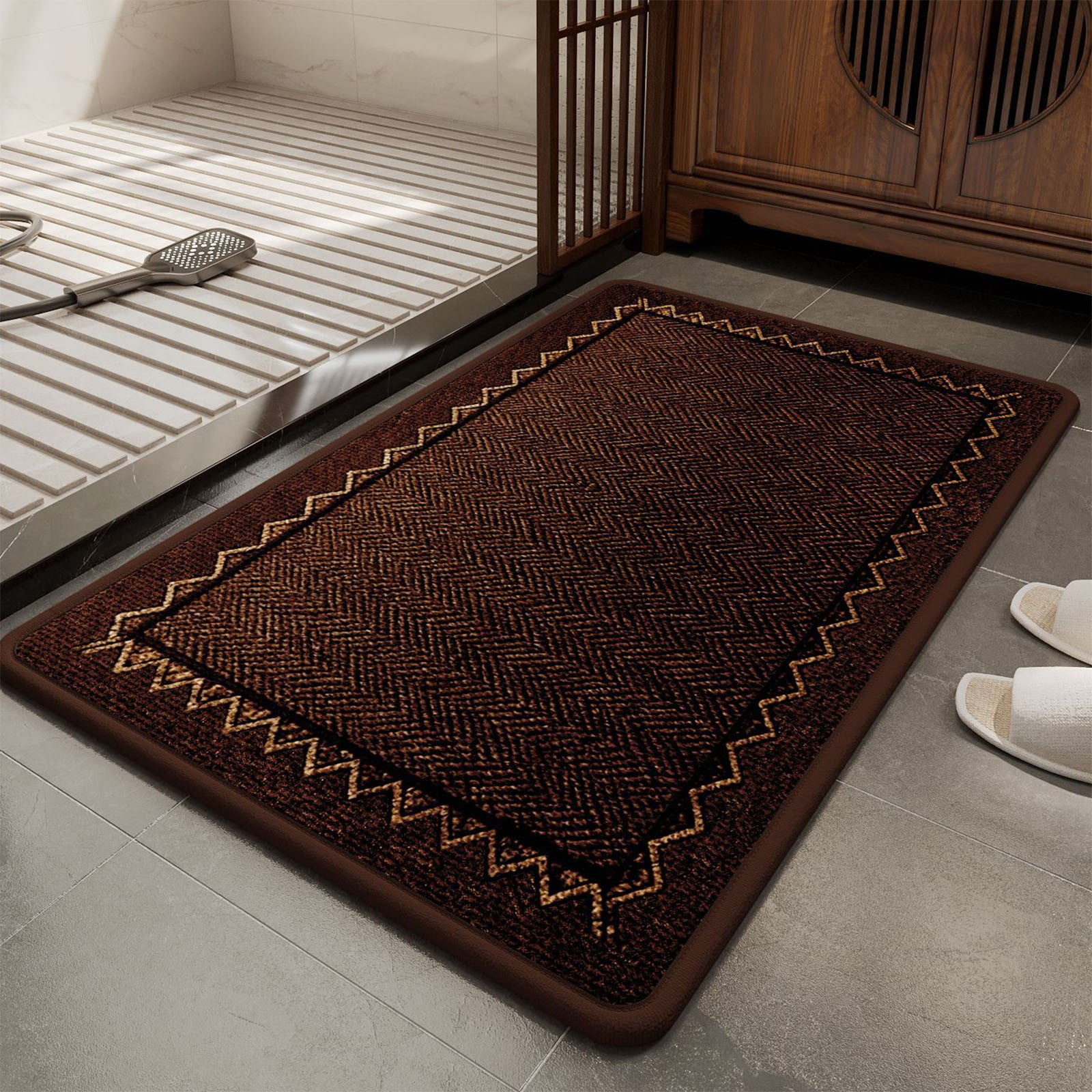 karymi Carpet Bathroom Non Slipping Mat Absorbent Floor Mat Entrance ...