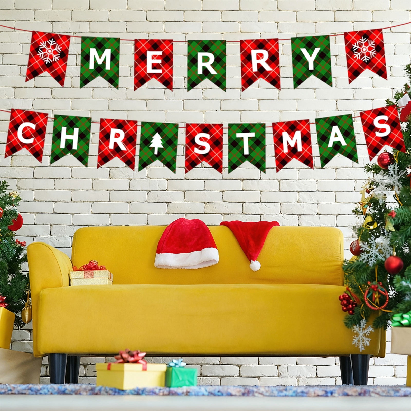 karymi Christmas Decor Party Banners Colorful Paper Garlands Christmas ...