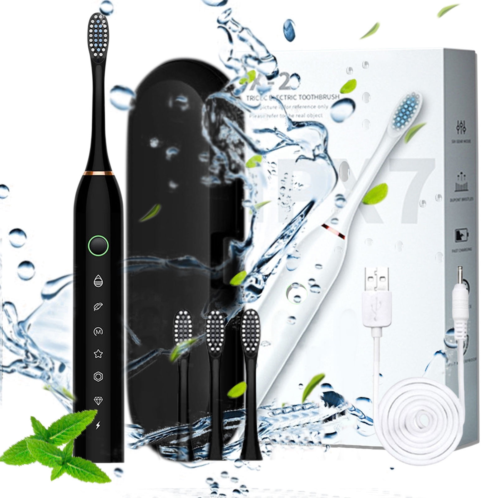 karymi Clearance Electric Toothbrush-Electric Toothbrush with 4 Brush ...