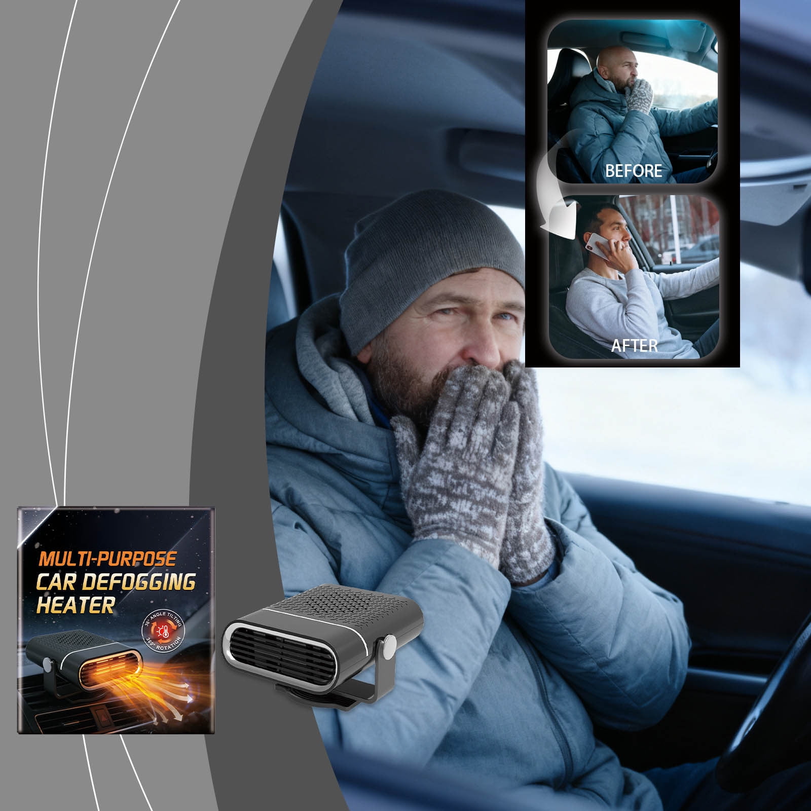 karymi Compact Car Defogger Heater for Windows - Efficient Anti-Fog ...