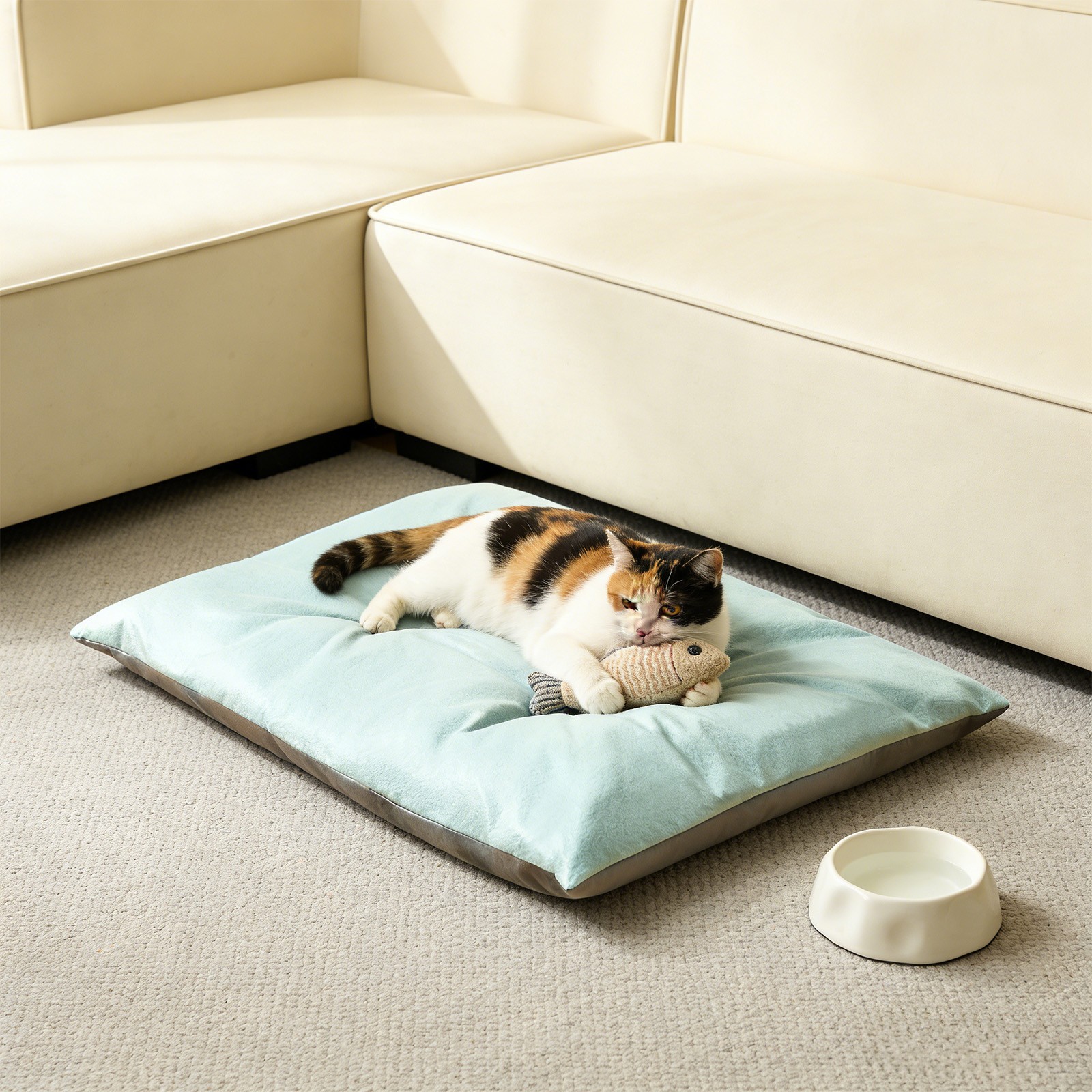 karymi Premiums Leather Pet Bed Mat Cozy Dog Cats Lounges Cushion ...