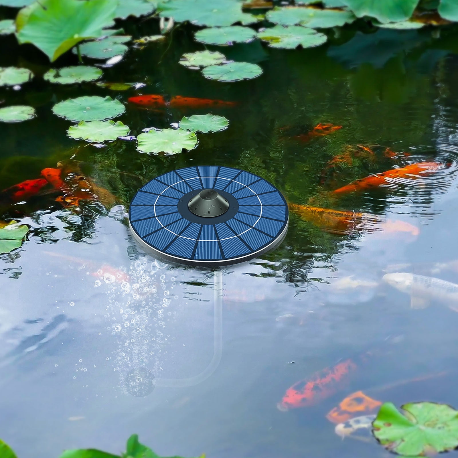 karymi Solar Powered Floating Fish Pond Oxygenator Pump with 2200mAh ...