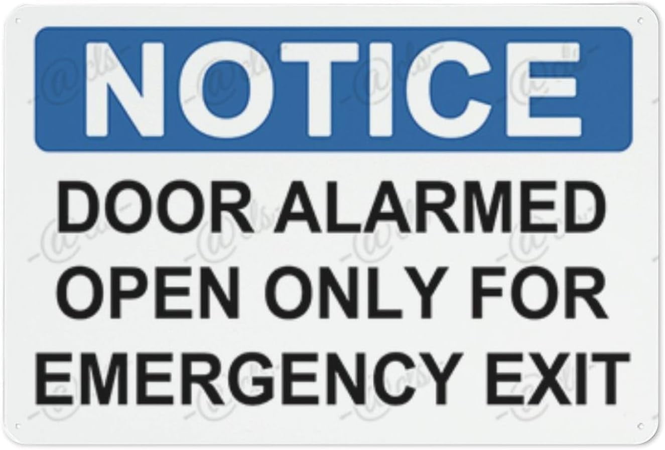 kasbes Metal Hanging Plate Horizontal DOOR ALARMED OPEN ONLY FOR ...
