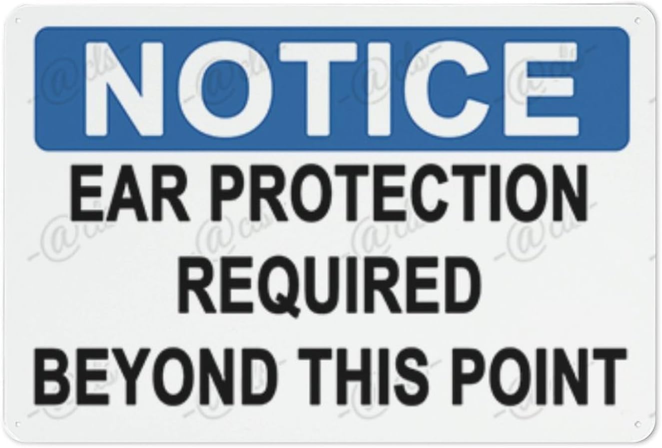 kasbes Metal Hanging Plate Horizontal EAR PROTECTION REQUIRED BEYOND ...
