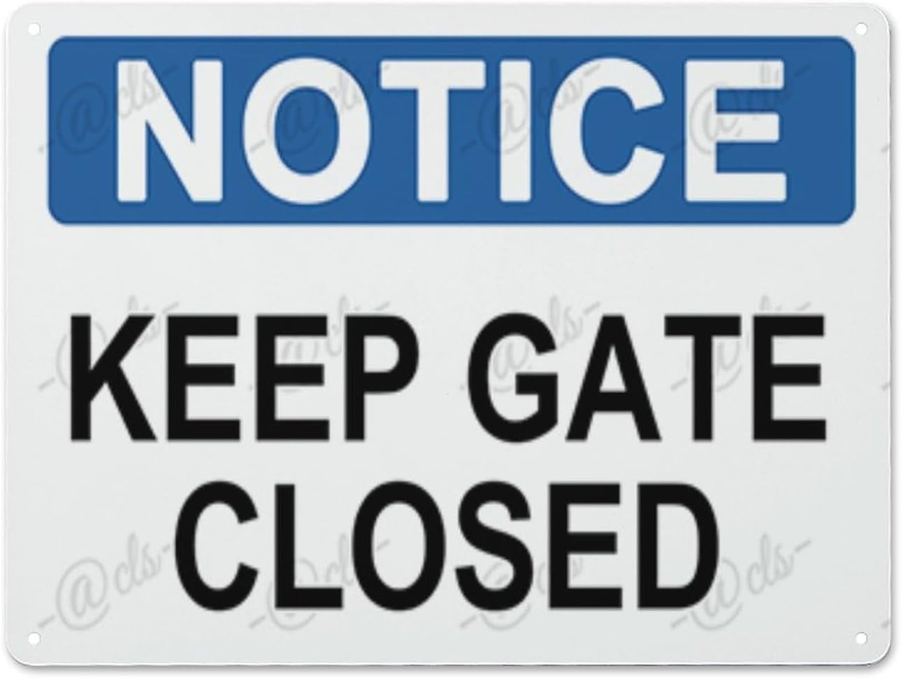kasbes Metal Hanging Plate Horizontal KEEP GATE CLOSED, Waterproof ...
