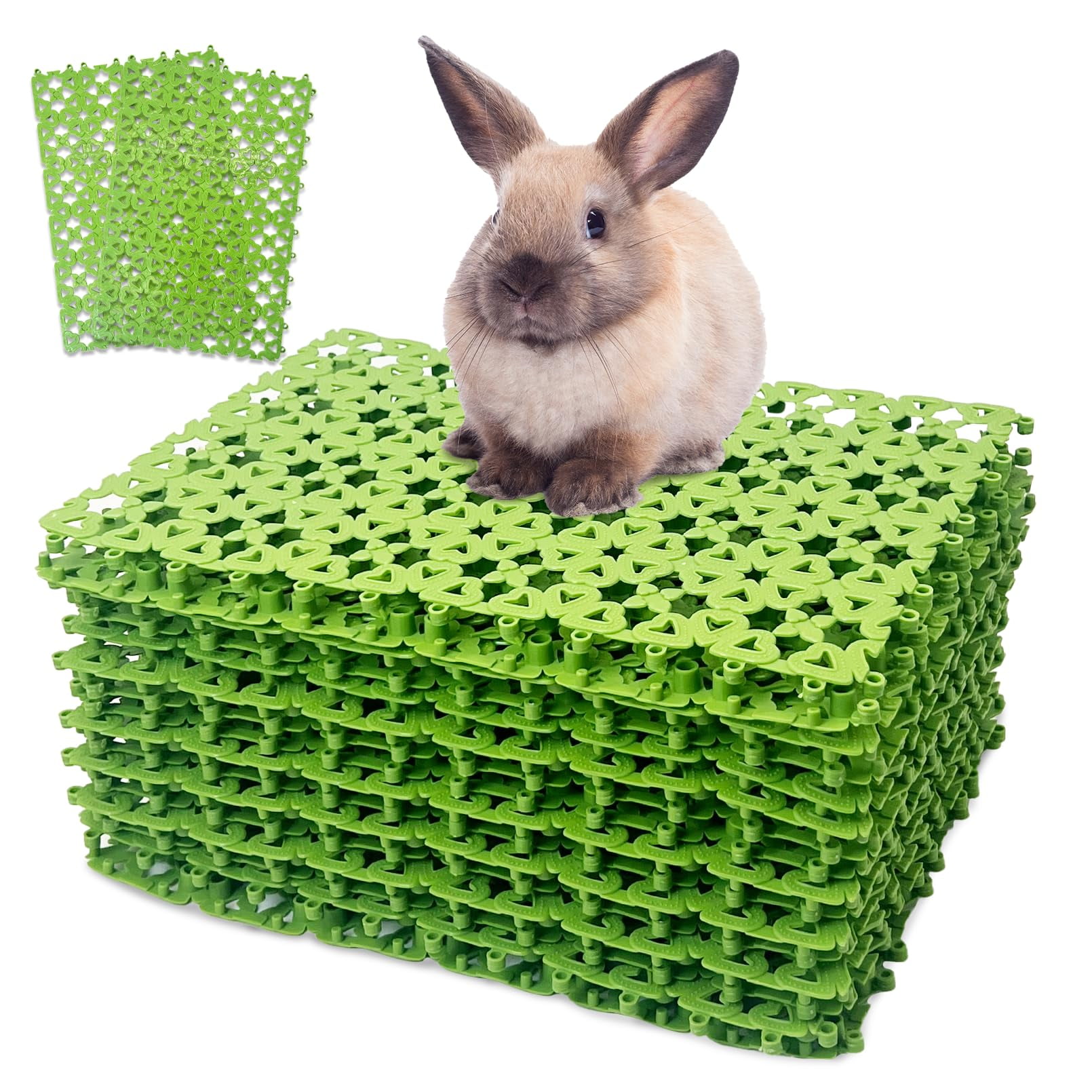 kathson 20PCS Rabbit Feet Pad Plastic Cage Mat Floor Mats Bunny Hole ...