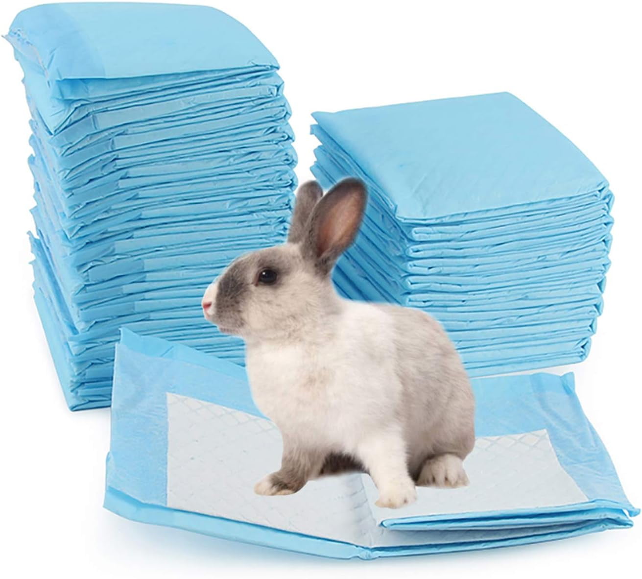 kathson 50 Pcs Rabbit Pee Pads Bunny Toilet Training Pad Guinea Pig ...
