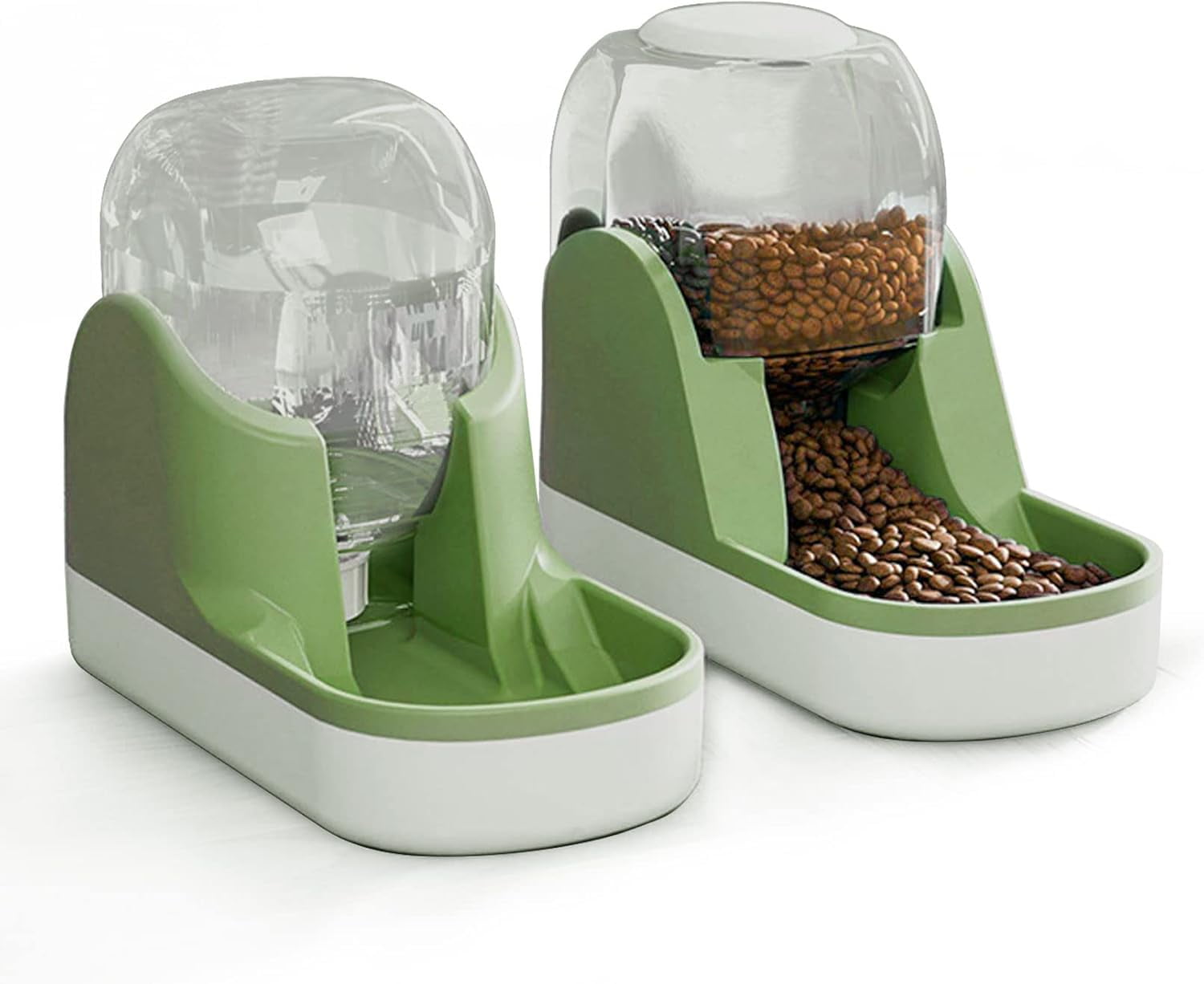 kathson Automatic Dog Cat Feeder and Water Dispenser Set 1 Gallon ...