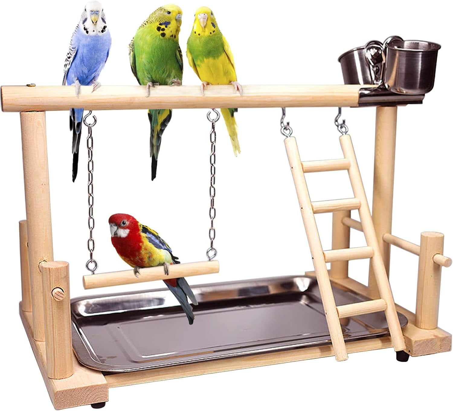 kathson Bird Playground,Parrot Play Stand,Parakeet Play Gym with ...